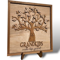 Customizable Family Tree Laser Cut Digital File | Easel File Included ...