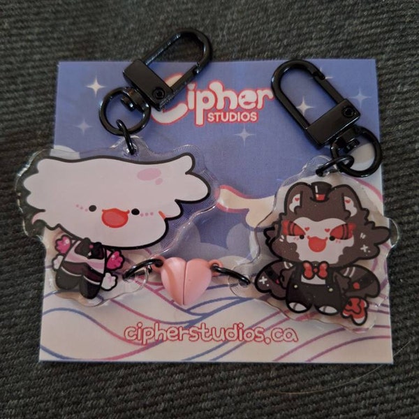 Huskerdust Phone Charms [hazbin Hotel Inspired Ft. Angeldust & Husker] - Etsy