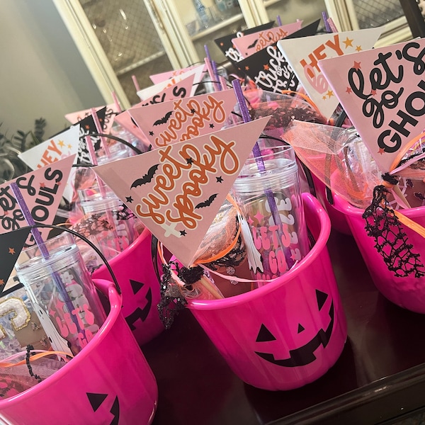 Printable Halloween Pennant Flags | Kids Boo Basket Flag | Halloween ...