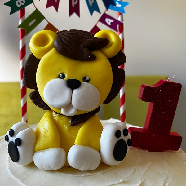 Lion Cake Topper VIDEO Tutorial With Templates - Etsy