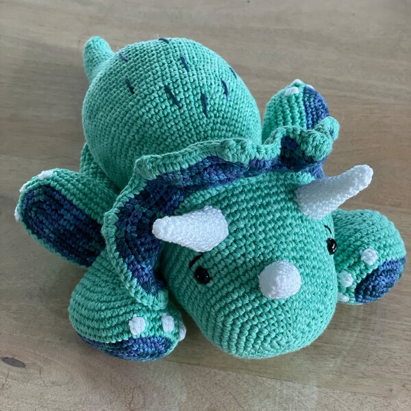 Amigurumi Crochet Pattern - Sumo the Triceratops Dinosaur (ENGLISH ONLY ...