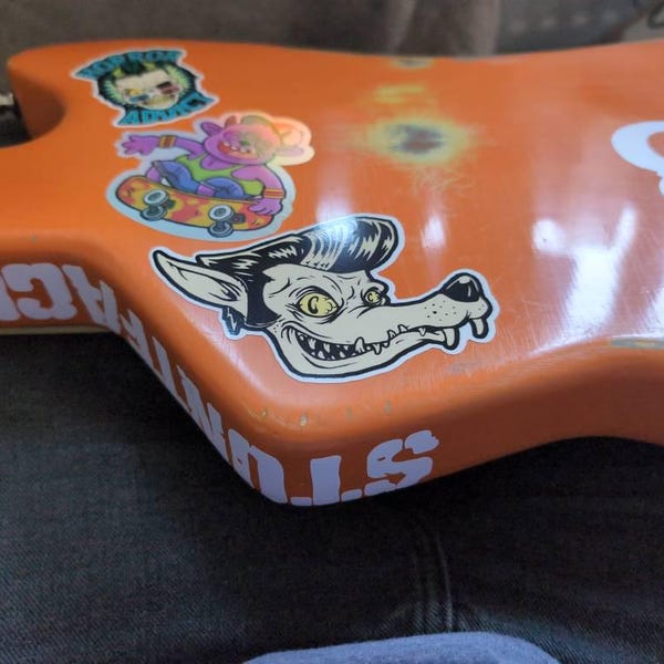 Rockabilly Big Bad Wolf Vinyl Sticker, Horror Punk Decal, Psychobilly ...