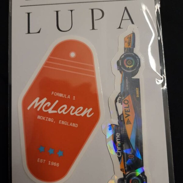 Formula 1 Motel Keychain Waterproof Sticker - F1 Mclaren HQ and Debut ...