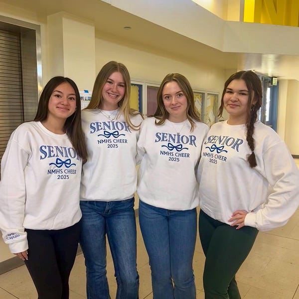 Embroidered Senior Sweatshirt, Coquette Bow, Senior Team Shirts ...