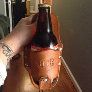 Leather Drink Slings Beer Holster Accessory, Beer Belt, Beverage ...