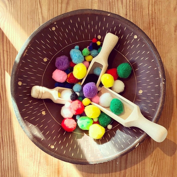 Wooden Scoops, Scooping and Sorting Activity Set, Scoop Spoons ...