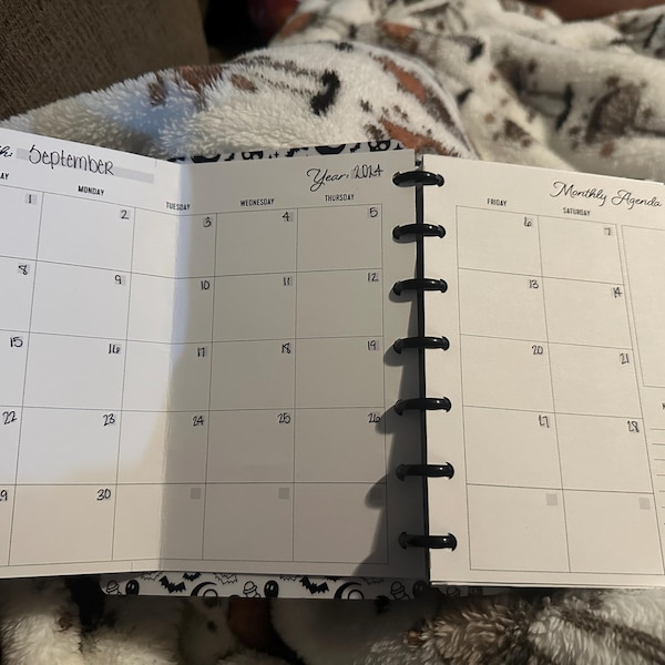 Personal Wide AGENDA KIT | Printable Minimalist Ring Planner Inserts ...