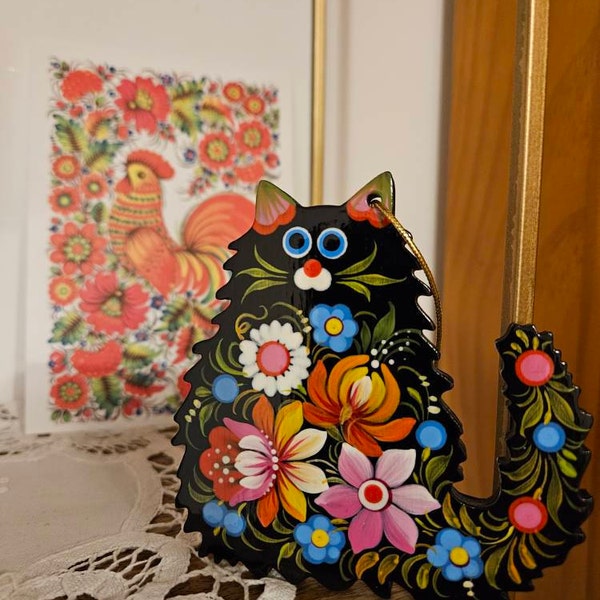 Funny Cat Fridge Magnet Animal Wooden Magnets Figures Pretty Cats ...