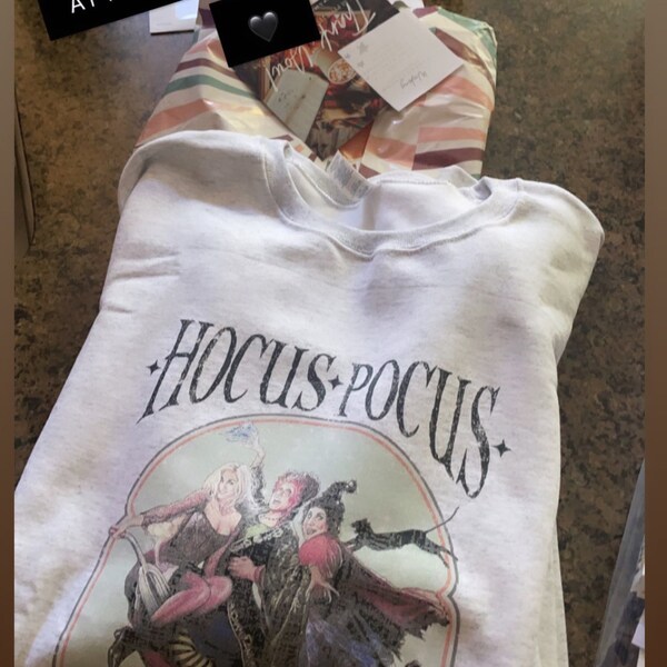 Retro Hocus Pocus Sweatshirt, Sanderson Pullover Sweatshirt, Halloween ...