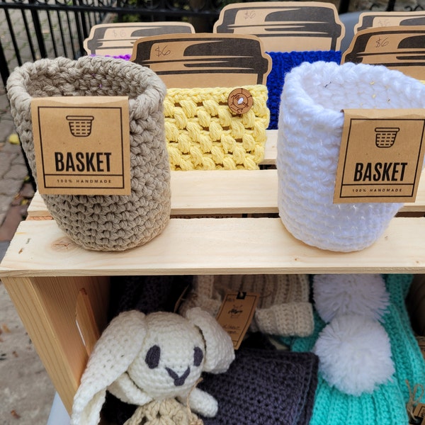 PRINTABLE Basket Tags - Downloadable PDF. DIY Fold-over Product Tags ...