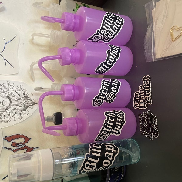 Tattoo Bottle Labels B&W SET | Tattoo Labels | Tattoo Artist ...
