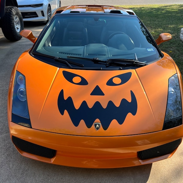 Spooky Halloween Pumpkin Face Window Sticker Kit | Vinyl Decal | Spooky ...