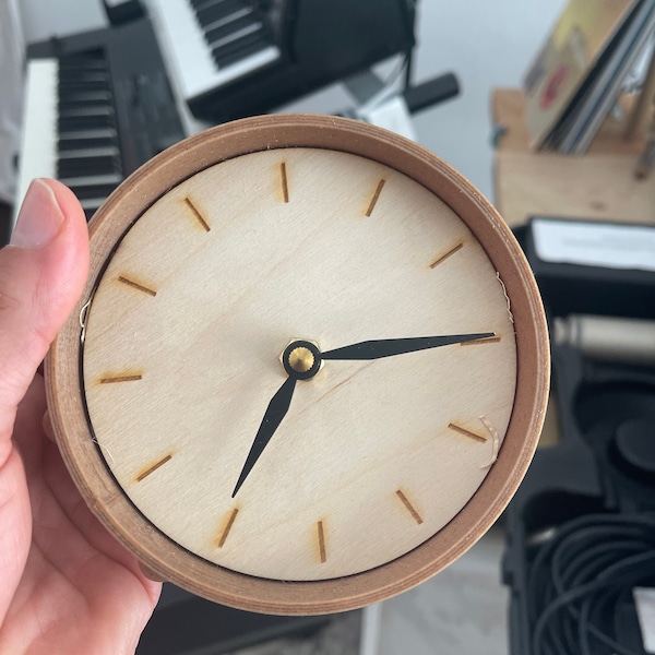Customizable Small Wooden Clocks | Wall Wooden Clock | Mini Wooden ...