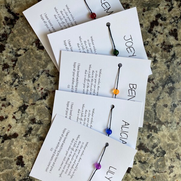 Personalized Back to School Year Class Wish Bracelets - Bulk Discount ...