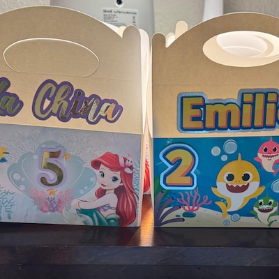 Little Mermaid Inspired Favor Boxes, Princess Ariel Treat Boxes ...