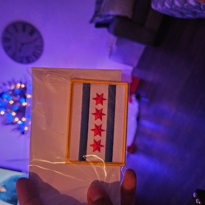 Chicago Flag Shield Patch - Etsy