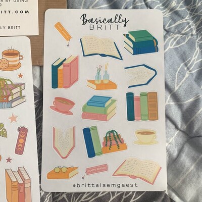 Books / Bookish Stickersheet // Bullet Journal Book Stickers, Cute BUJO ...
