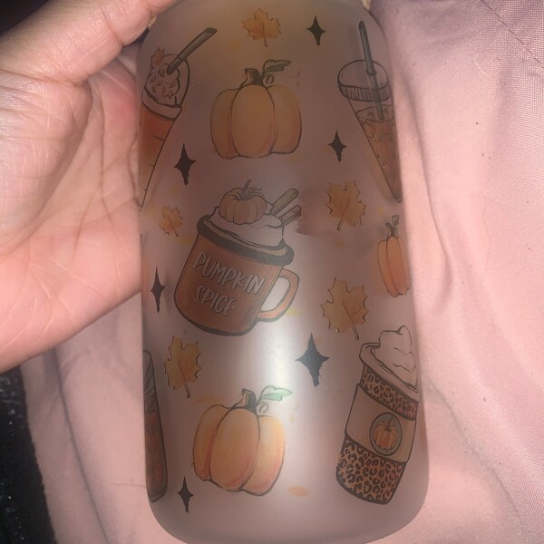 Fall Glitter Pumpkin Tumbler Just a Girl Who Loves Pumpkin Spice Coffee ...