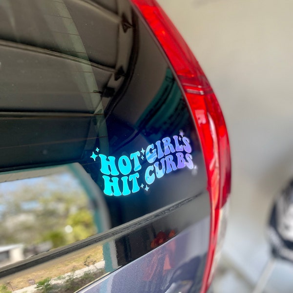 Hot Girls Hit Curbs Bumper Sticker Vinyl Decal for Cars - Etsy