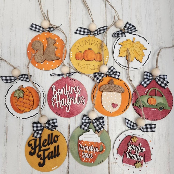 Fall Ornament Bundle SVG File | Laser Cut File | Fall Ornament Kit ...