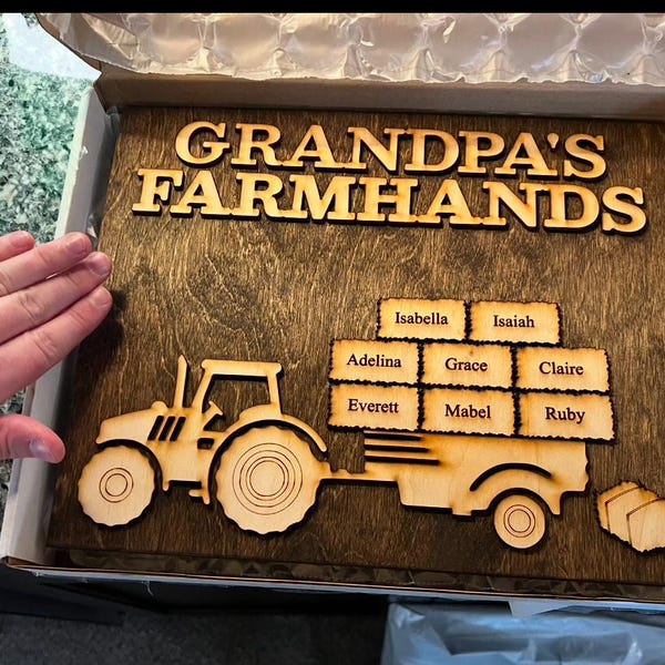Grandpa's Farmhands Farmer Gift for Grandpa Papa Dad Poppy Father's Day ...