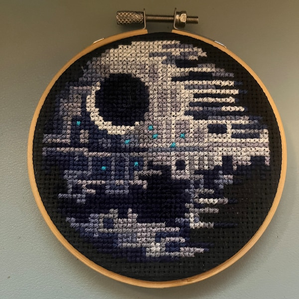 Geek Cross Stitch Pattern, Death Star Crossstitch PDF, Star Wars ...