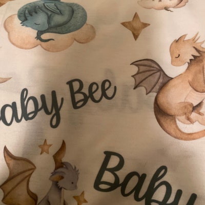 Dragon Swaddle Blanket, Dragon Personalized Baby Blanket, Baby Blanket ...