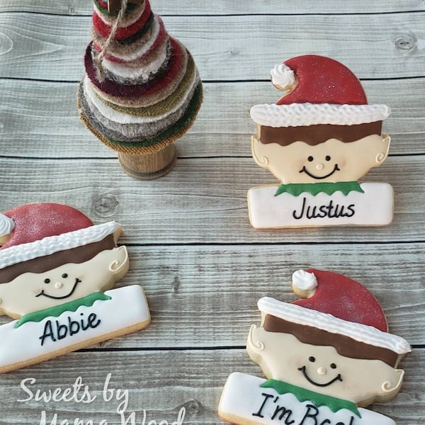 Elf With Sign or Plaque Cookie Cutter and Fondant Cutter and Clay ...