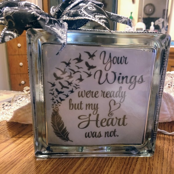 Monogram Alphabet Lighted Glass Block, Personalized House-warming Gift ...