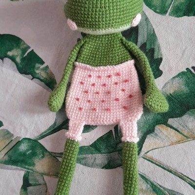 PATTERN ONLY: Frog Lovey Frog Baby Security Blanket Frog Lovey Crochet ...