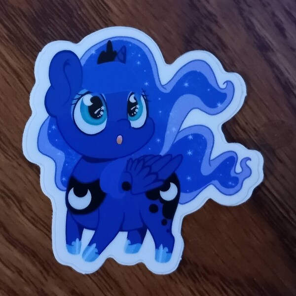 Princess Luna MLP My Little Pony Chibi Moon Inspired 2 Vinyl Sticker - Etsy