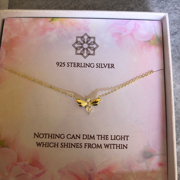 Firefly Necklace Insect Necklace Fireflies Pendant Firefly Sterling ...