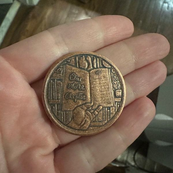 One More Chapter / Go to Bed Copper Decision Maker Coin - Etsy