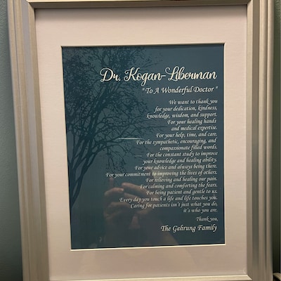 Doctor Gift, A Wonderful Doctor Poem A Truly Great Doctor Appreciation ...