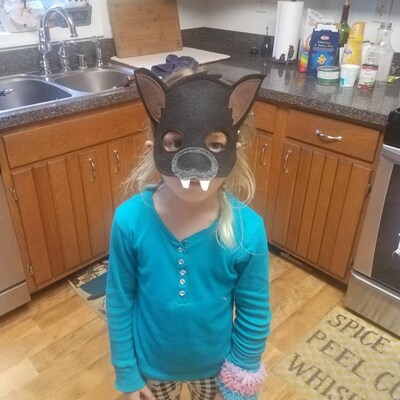 Children's Black BAT Animal Felt Mask - Etsy