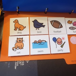 1 Communication Book 240 Picture Cards With ASL Boardmaker Non Verbal ...