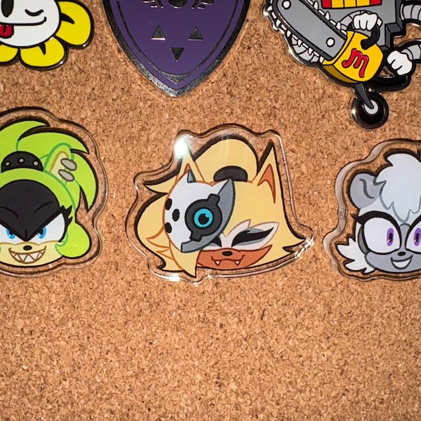 Vector the Crocodile Team Chaotix Colourful Gradient Acrylic Keychain ...