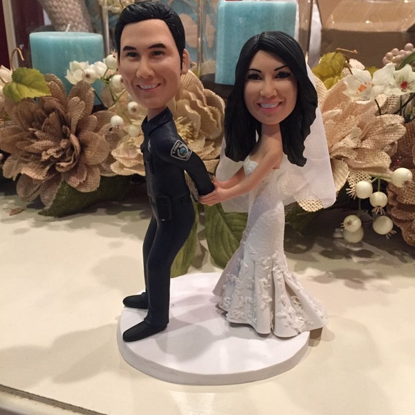 Handcuff Wedding Cake Topper, Custom Cake Topper, Police Cake Topper ...