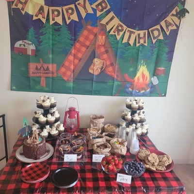 PERSONALIZED. Lumberjack Banner. Buffalo Plaid Banner. - Etsy