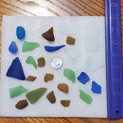 Large Sea Glass Beach Glass Ocean Tumbled Sea Glass Frosty Sea Glass ...