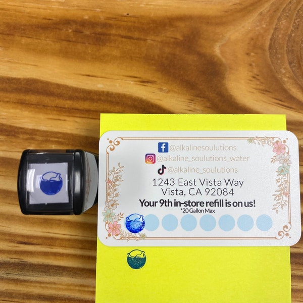 0.4" Mini Self Inking Stamp // Trodat Printy Stamps / Small Loyalty ...