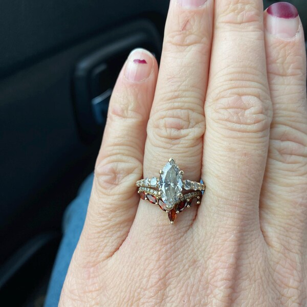 Antique Split Shank Wedding Ring Half Eternity Diamond Stack Band ...