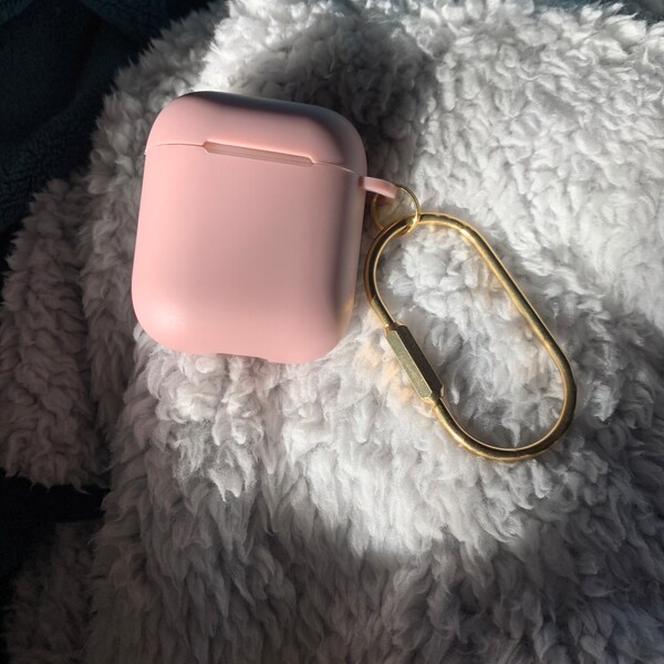 Matte Pink AirPod Case, Slim Protective AirPod Case With Keychain, Pink ...