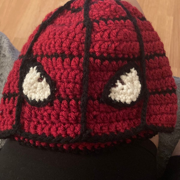 Crochet PATTERN - Spider Web Superhero Hat; Baby to Adult Size ...