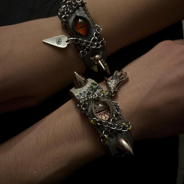 Gothic Black Cow Head Necklace, Red Cross Necklace, Sacrificial ...