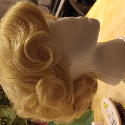 Men's Medium Brown Brushed Back Style Wig. Short Synthetic Fashion Wig ...