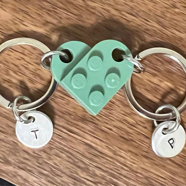 Connecting Heart Keychain Set, Made From Authentic LEGO® Bricks ...