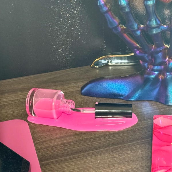Spilled Nail Polish Prank in Bright Pink - Etsy