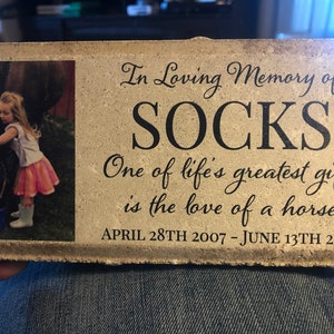 Personalized Horse Pony Memorial Stone. 8x4 Stone Brick. - Etsy