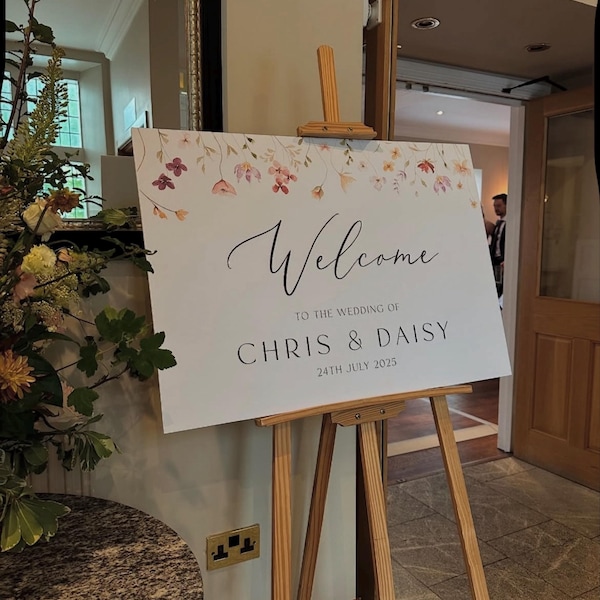 A1, A2 or A3 Minimalist Seating Plan Wedding Welcome Sign - Table Plan ...